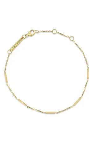 Zoe Chicco 14k Gold Bar Station Bracelet - 14kyg