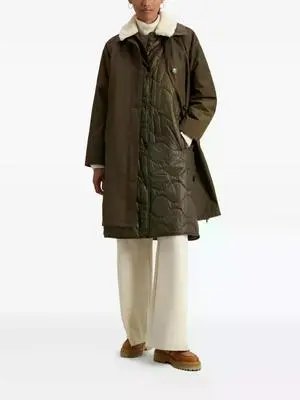 Woolrich Padded Coat With Faux-fur Collar - Green