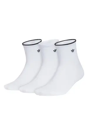 Adidas Luna Ankle Socks 3 Pack - White