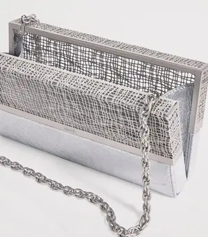 Rodo Leather Caged Clutch