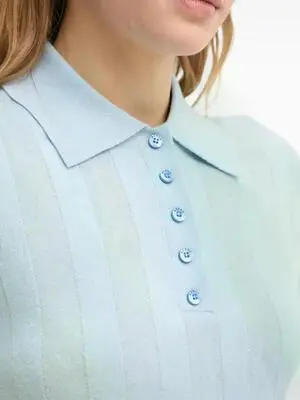 AERON Ribbed Polo Top