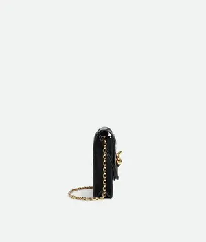 Bottega Veneta Andiamo Pouch On Chain - Black