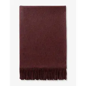 Johnstons Of Elgin Plain Cashmere Throw 190cm X 140cm - Damson