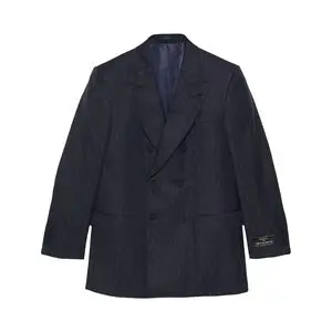 Gucci Horsebit Striped Wool Jacket