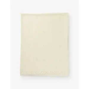 Johnstons Of Elgin Pointelle Cashmere Baby Blanket 112cm X 80cm - Ecru