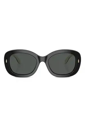 Tory Burch Oval-frame Sunglasses - Black