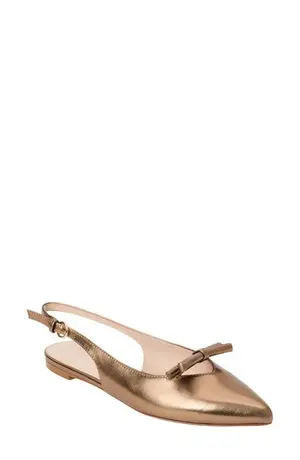 Jack Rogers Lennox Slingback Pointed Toe Flat - Bronze