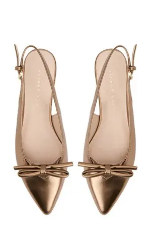 Jack Rogers Lennox Slingback Pointed Toe Flat - Bronze