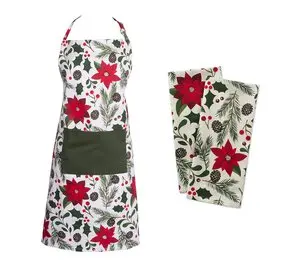 DESIGN IMPORTS Woodland Christmas Chef Apron & Itchen Towels - One-color