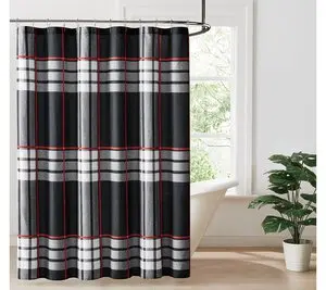 TRULY SOFT Danbury Plaid Shower Curtain - One-color