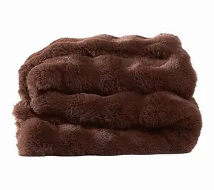 BROOKLYN LOOM Bubble Faux Fur Full/queen Comfor Ter Set