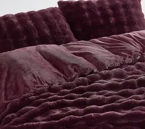 Frye Bubble Faux Fur Full/queen Comforter Set