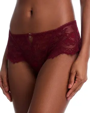 THISTLE AND SPIRE Daphne Lace Shorties Brief - Burgundy