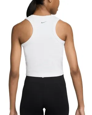 Nike Fitted Racerback Crop Tank - White