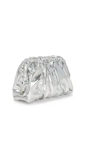 OLGA BERG Betty Metallic Clutch - Silver