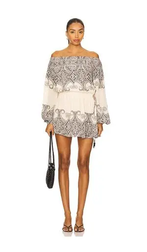 Hemant & Nandita Slip On Mini Dress - Eggshell