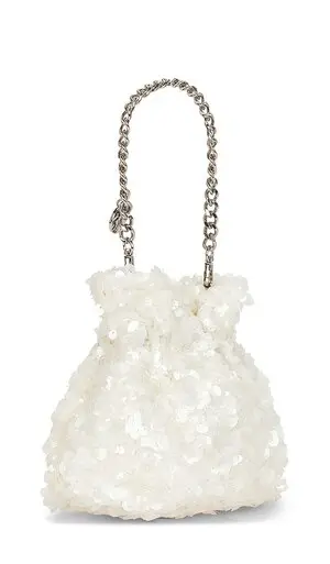 OLGA BERG Mattie Sequin Pouch - Ivory