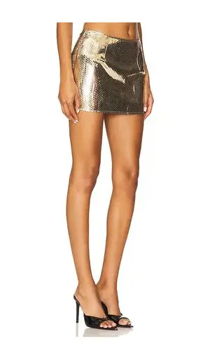 KIM SHUI Ling Croc Metallic Skirt