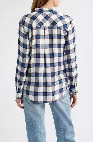 Rails Hunter Plaid Button-up Shirt - Golden Cobalt