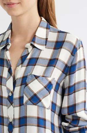 Rails Hunter Plaid Button-up Shirt - Golden Cobalt