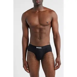 BOSS 3-pack Power Stretch Cotton Briefs - Black