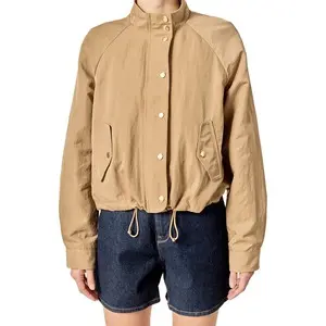 English Factory Snap Bomber Jacket - Beige