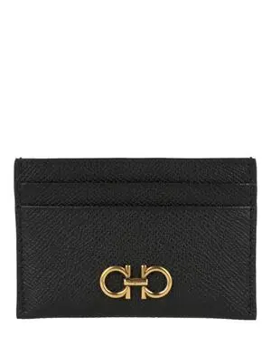 FERRAGAMO Gancini Credit Card Holder - Black