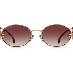 Etro 57mm Oval Sunglasses Gold Copper/pink Ds