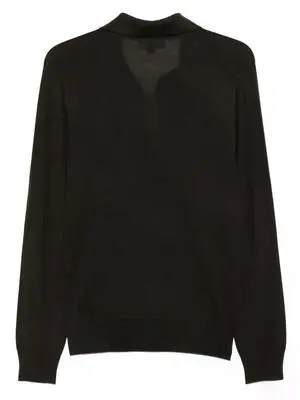 Sease Long-sleeved Polo Shirt - Brown