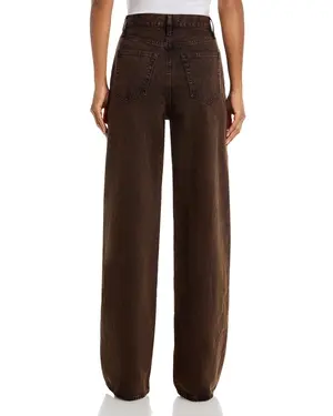 FRAME The Collegiate High-rise Wide-leg Jeans - Night Moth