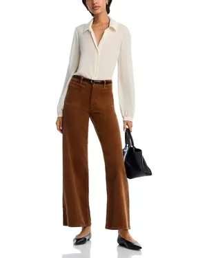 FRAME Le Slim Palazzo Mode Corduroy Jeans - Maple Brow