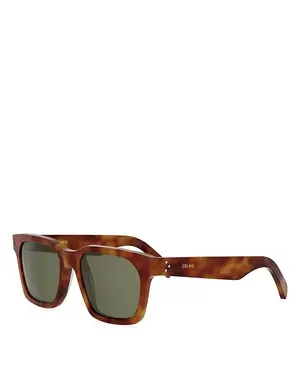 Celine 3 Dots Geometric Sunglasses, 54.4mm - Blonde Havana/solid Green