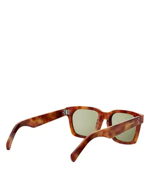 Celine 3 Dots Geometric Sunglasses, 54.4mm - Blonde Havana/solid Green