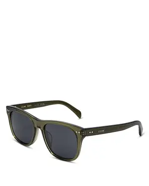 Celine 54mm Thin Square Sunglasses - Khaki/solid Smoke