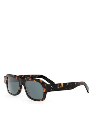 Celine 3 Dots Hd Rectangle Sunglasses - Dark/solid Dark Azure