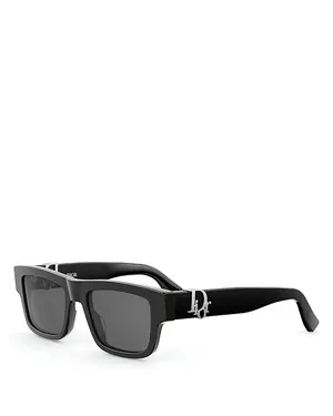 Dior Dior Oblique S3I Rectangle Sunglasses Black/smoke