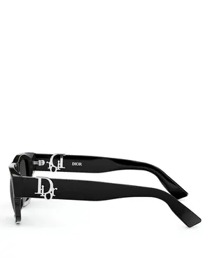 Dior Oblique S3i Rectangle Sunglasses - Black/smoke