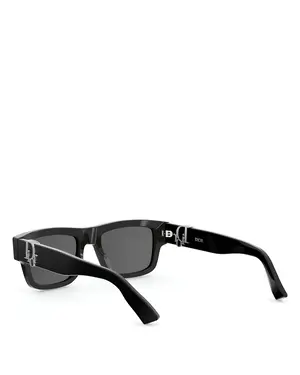 Dior Oblique S3i Rectangle Sunglasses - Black/smoke