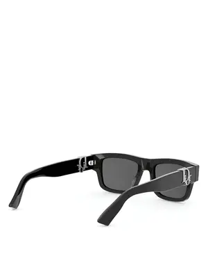Dior Oblique S3i Rectangle Sunglasses - Black/smoke
