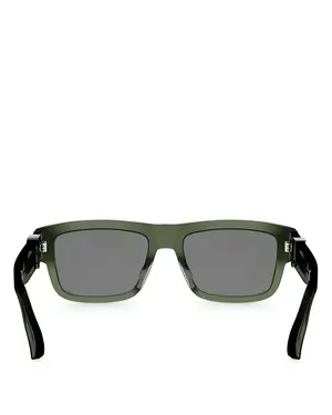 Dior Oblique S3i Rectangle Sunglasses - Green/solid Smoke