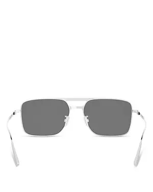 Dior Rectangle Sunglasses 54mm - Silver/gradient Green