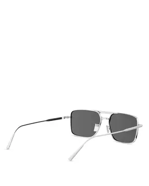 Dior Rectangle Sunglasses 54mm - Silver/gradient Green