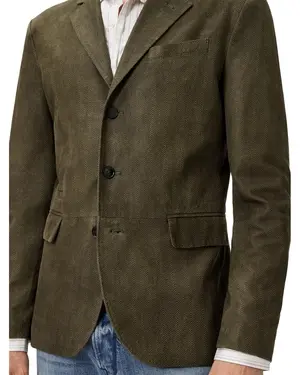 John Varvatos Rind Leather Blazer