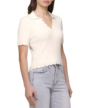 Bagatelle Ribbed Scalloped Edge Top