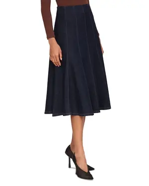 Bagatelle Denim A-line Midi Skirt