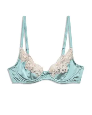 FLEUR DU MAL Juliet Lace Demi Bra - Frosted Mint