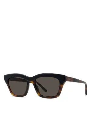 Loewe Slim Geometric Sunglasses, 53mm - Havana/solid Brown