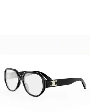 Celine Triomphe Geometric Eyeglasses - Black