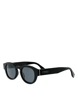 Fendi Signature Pantos 48mm Sunglasses - Black/smoke