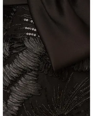 Aidan Mattox Strapless Embellished Midi Dress